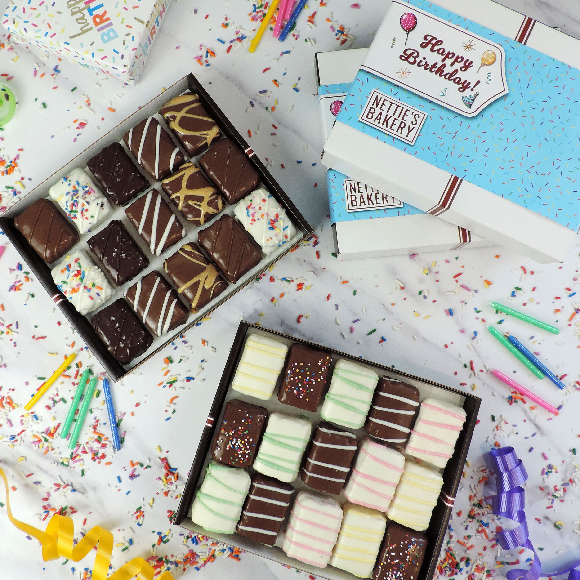 The Happy Birthday Box 30-Piece – Nettie's Bakery
